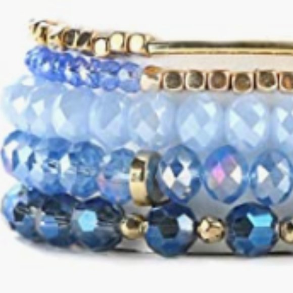 Jewelry | Stackable Crystal Bracelet Cloud Blue | Poshmark